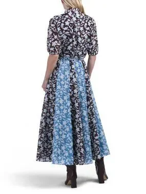 Elie Tahari | Dresses | Elie Tahari Blouson Elbow Sleeve Split Vneck ...